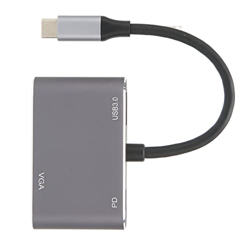 USB Hub, 4 in 1 Silver Metal 5 Gbps High Speed Transmission 4 in 1 Adapter for Phones for Keyboard for Mouse for Laptops