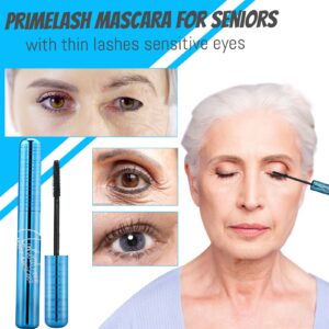 Mascara for Older Women, Mascara for Seniors with Thinning Lashes Waterproof Mascara Black Volume and Length, Hypoallergenic Mascara for Sensitive Eyes for Mature Women (1 Pack)