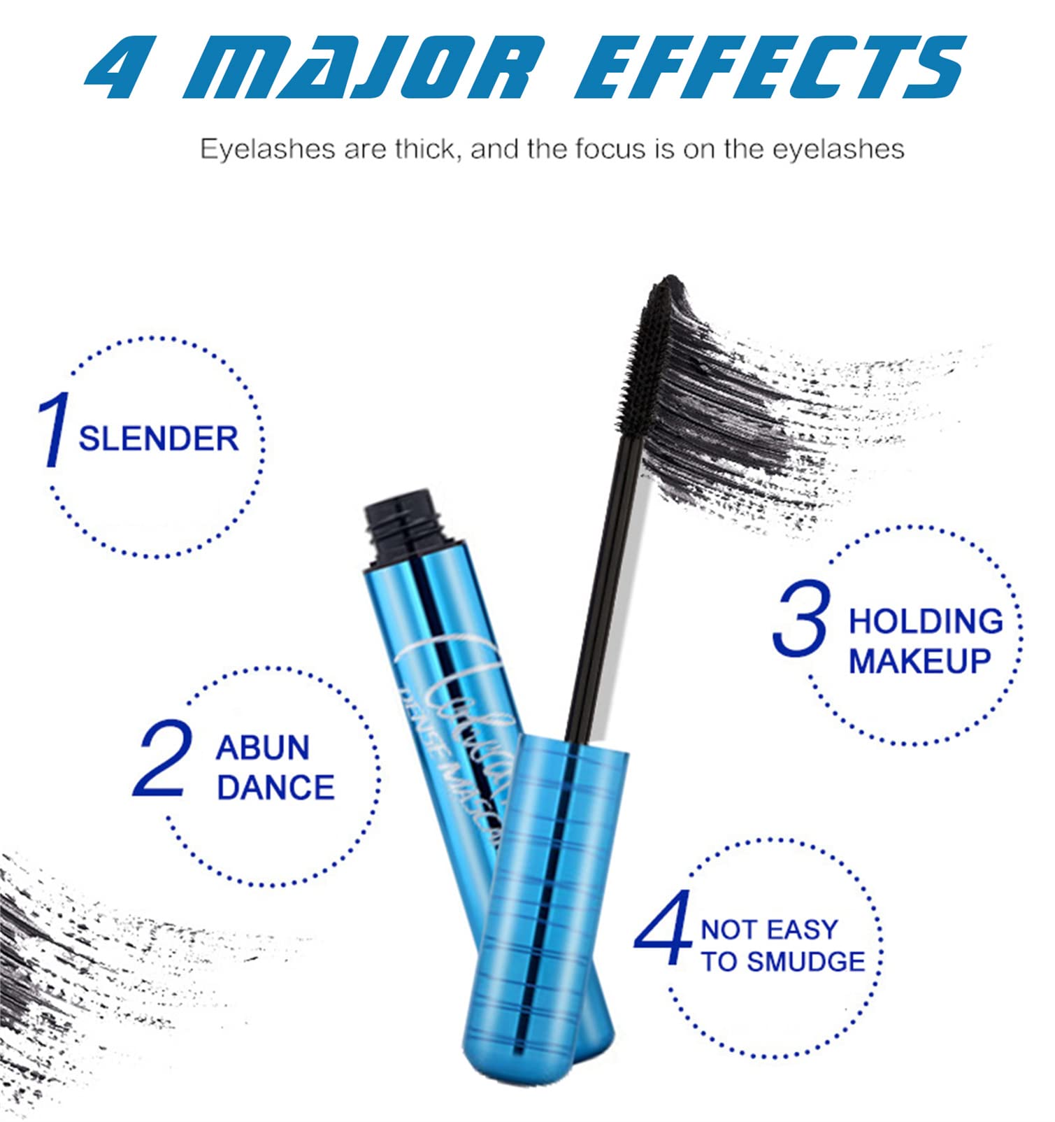 Mascara for Older Women, Mascara for Seniors with Thinning Lashes Waterproof Mascara Black Volume and Length, Hypoallergenic Mascara for Sensitive Eyes for Mature Women (1 Pack)