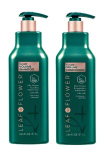 leaf & flower instant volume shampoo & conditioner 33.8 oz duo