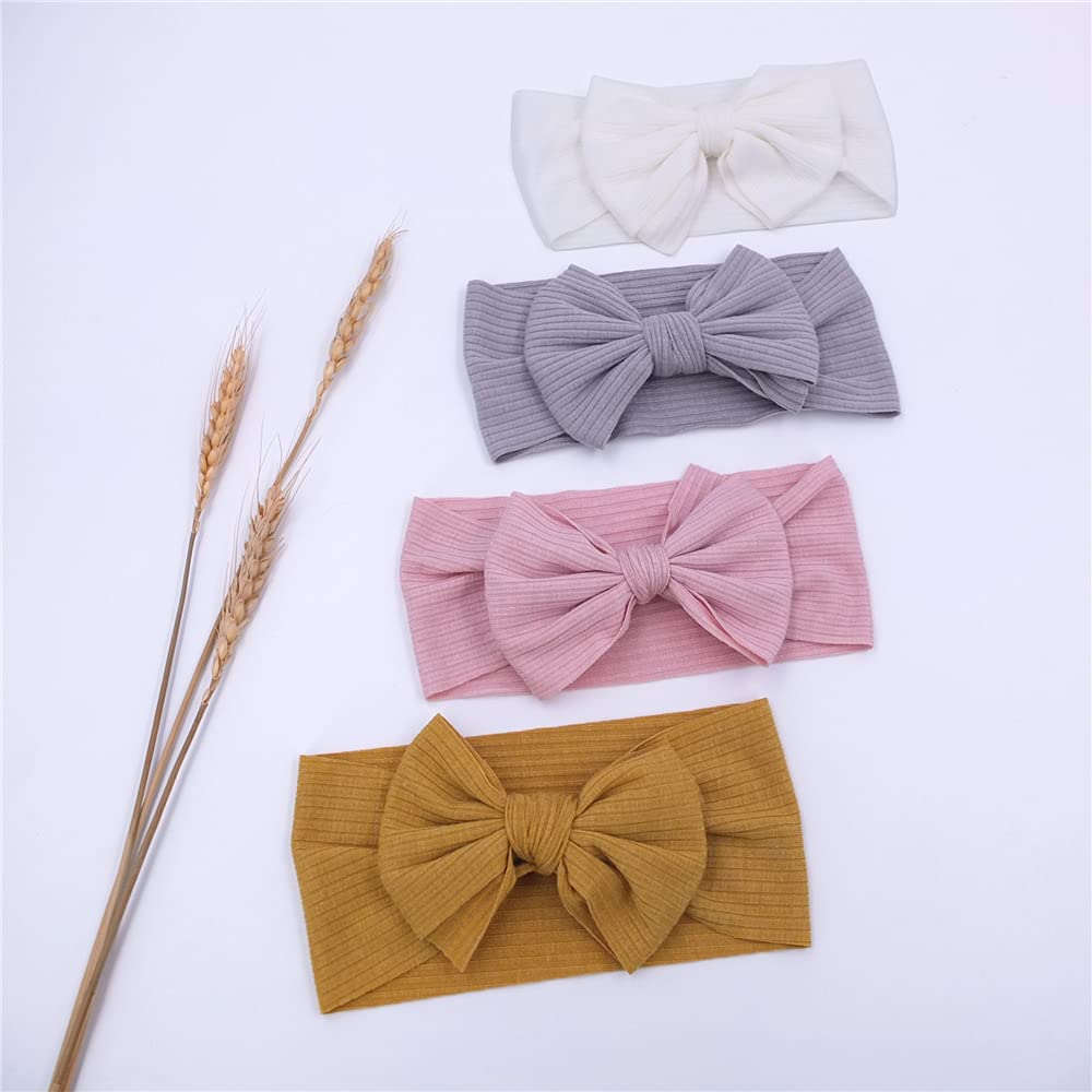 Toddler Baby Headbands Stretchy Hairbands Hair Bow Elastics for Baby Girls Newborn Infant Kids Turban Headwarp (0-24M Headwrap Olive)