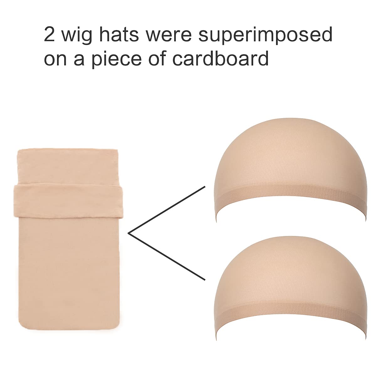 Akstore Mesh Wig Cap Net Natural Nylon Wig Caps (6PCS - Beige)