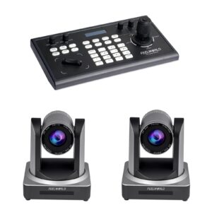 feelworld 2x poe20x ptz camera and kbc10 ptz controller bundle