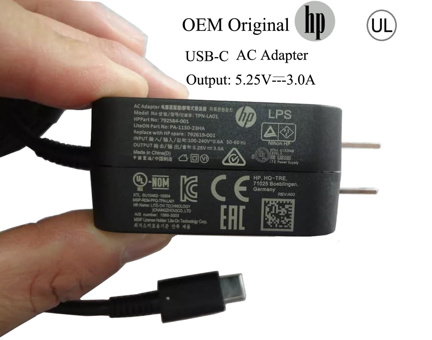 UL 5V 3A USB-C Type-C AC/DC Adapter Compatible with Sony AC-E0530C 9-301-003-21 SRS-XB43 SRS-XB33 SRS-XB23 SRS-XB13 EXTRA BASS Bluetooth Portable Speaker 5VDC 3000mA 5.0V 3.0A 5 V Power Supply Charger