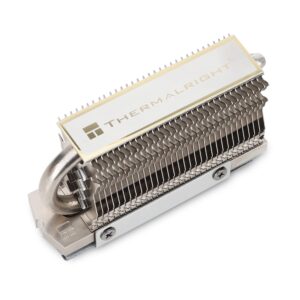 thermalright hr-09 2280 ssd heatsink, with thermal silicone pad for m.2 ssd hard disk, computer and pc, contains a heat pipe, double-sided heat sink, reflow soldering process