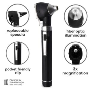 OdontoMed2011 - Mini Otoscope for Educational and Personal Use - Ideal for Medical and Nurse Students, Paramedics, EMT and Personal Use… (Purple)