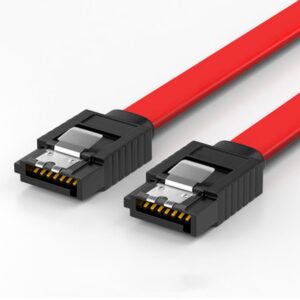 SATA Cables III, SSD Data Cable 6.0 Gbps and SATA Power Splitter Cable 4 Pin to Dual 15 Pin Hard Drive Connection Cables Compatible with SATA Connectors, HDD, SSD, CD Driver, CD Writer, 6 Pack (Red)