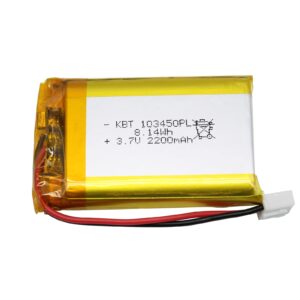 kbt 3.7v 2200mah li-polymer battery: 103450 lipo rechargeable lithium-ion replacement batteries with jst connector