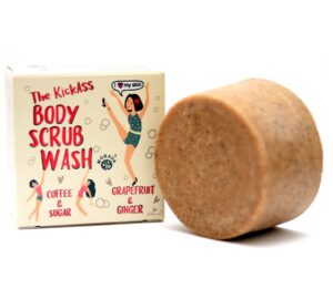 morava exfoliating body scrub bar - natural coffee & sugar body scrub for smooth, nourished & glowing skin, vegan, cruelty free sugar scrub for body(grapefruit and ginger, 3.17 oz)