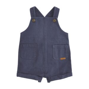 mud pie baby boy denim overalls, blue, 3-6 months