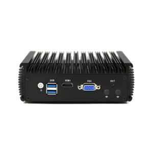 MOGINSOK 4X 2.5GbE Intel I225-V Ethernet Firewall Appliance Mini PC, Intel Celeron J4125 AES-NI VPN Router PC HDMI VGA 4GB RAM 64GB MSATA SSD