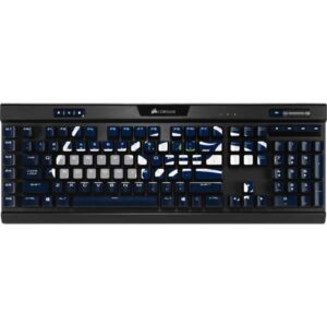 skinit decal skin compatible with k95 rgb platinum mechanical gaming keyboard - officially licensed nfl seattle seahawks distressed design