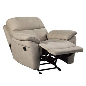 Lexicon Lapointe Wall-Hugger Manual Glider Reclining Chair, Tan