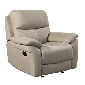 Lexicon Lapointe Wall-Hugger Manual Glider Reclining Chair, Tan