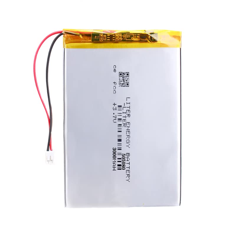 Liter Energy Battery 3.7V Lipo Battery 3000mAh Rechargeable Lithium ion Polymer Battery 505080 Lithium Polymer ion Battery with JST Connector