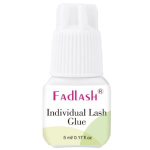 individual lash glue fadlash cluster lash glue 2-3s dry time 7-15 days retention diy lash extension glue self application sensitive lash cluster glue black 5ml (diy/cluster lashes use only)