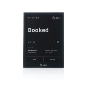 Joan 6 Pro Black: Wireless Meeting Room Scheduler: 6 Inch Tablet E Ink Carta Electronic Paper Screen