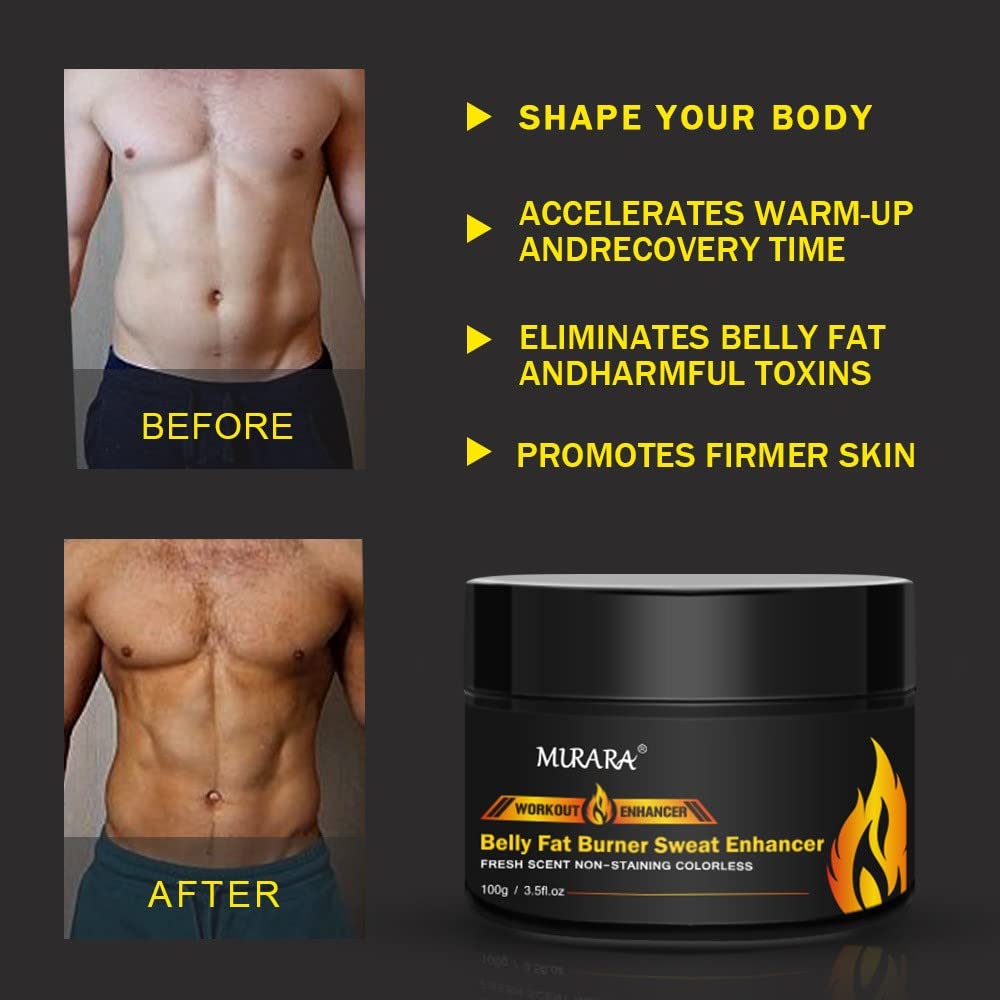 Hot Cream for Belly Fat Burner - Sweat Enhancer Cream for Women and Men - Body Sculpting Cellulite Workout Cream - Anti Cellulite Creams, Natural Sweat Workout Enhancer, Thighs Belly Butt Firming Legs