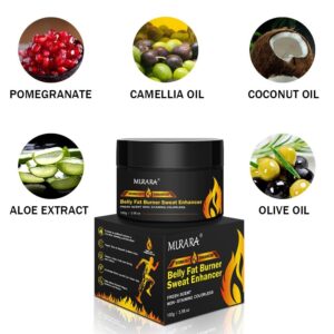 Hot Cream for Belly Fat Burner - Sweat Enhancer Cream for Women and Men - Body Sculpting Cellulite Workout Cream - Anti Cellulite Creams, Natural Sweat Workout Enhancer, Thighs Belly Butt Firming Legs