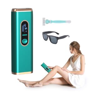 fency laser hair removal device for women and men, cooling system, 5 energy levels and 990,000 flashes, at-home permanent painless ipl hair remover for armpits legs facial whole body