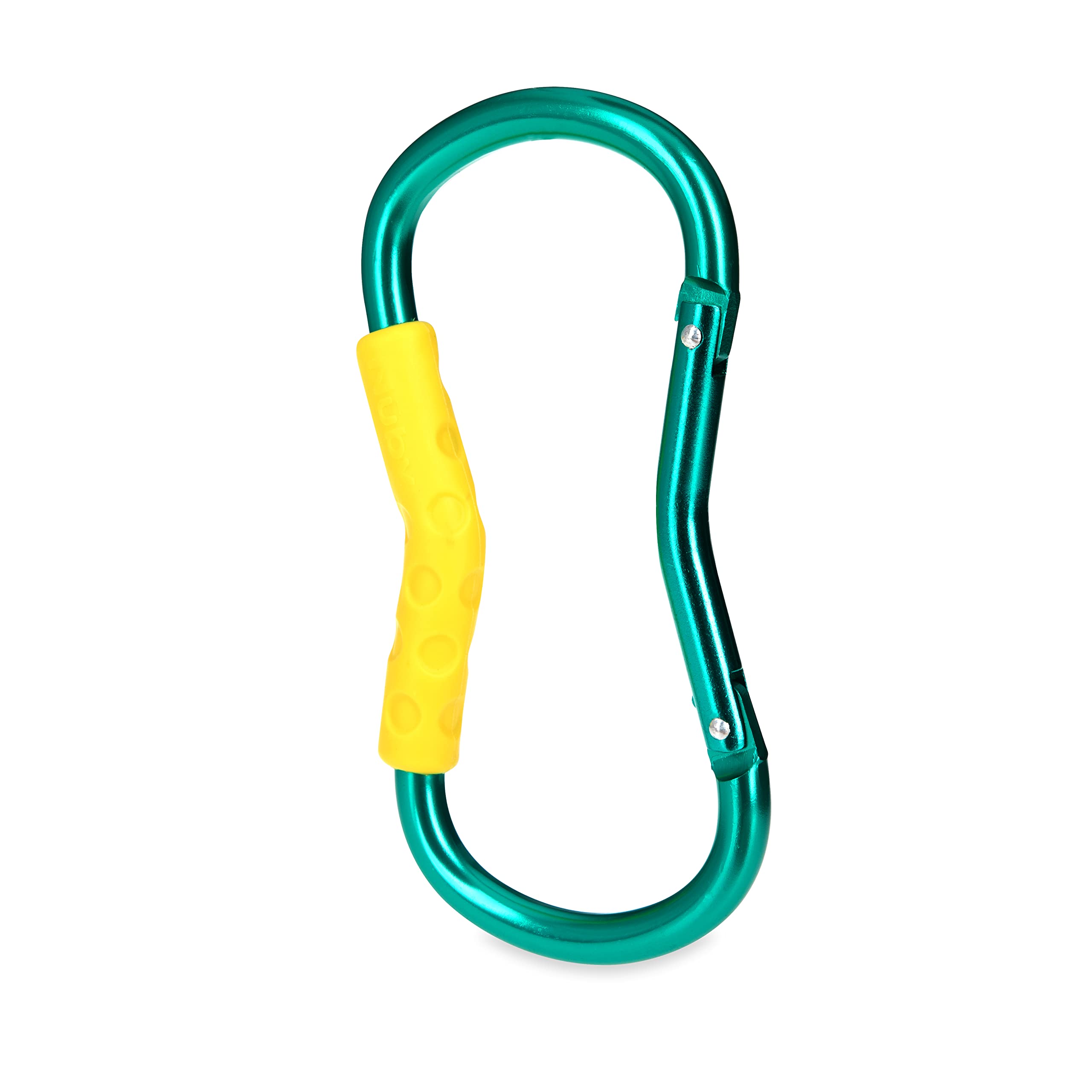 Nuby Stroller Hooks: 3pk, Green/Multi Color, Includes 1 Large & 2 Small Carabiner Hooks for Organizing Essentials