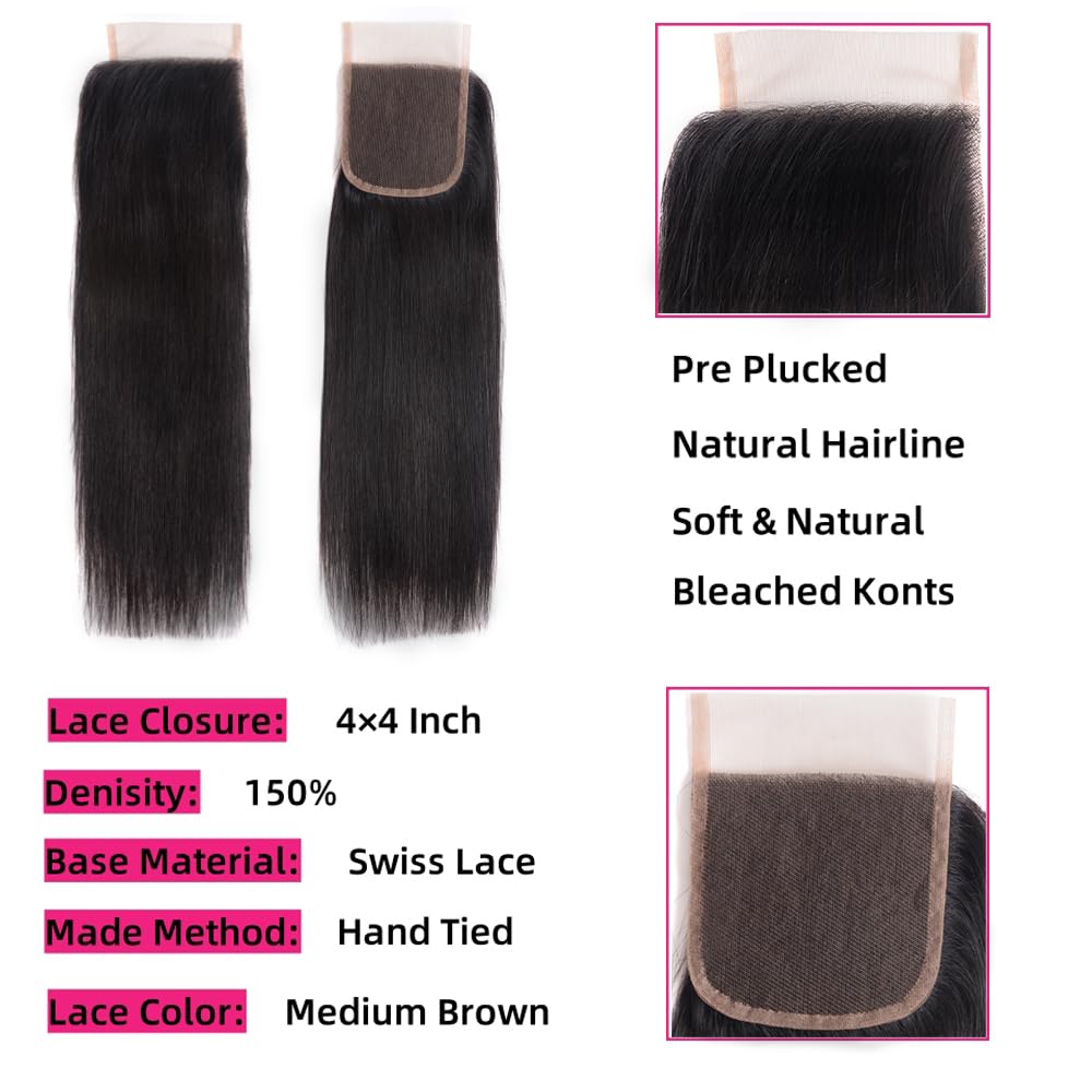 8 inch short hair bundles 10A Brazilian Straight Virgin Hair 4 Bundles Straight Hair 100% Unprocessed Straight Human Hair Bundles 50g/Pcs Natural color (8"8"8"8")