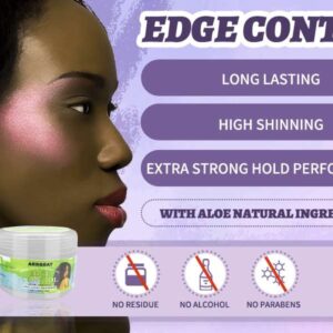 ARHGOAT Edge Control Perfect Performance Long Lasting No White Residue Extreme Strong Hold High Shining with Aloe Natural Formula Hair Gel for Women, 6.53 Ounces (PACK OF 1)