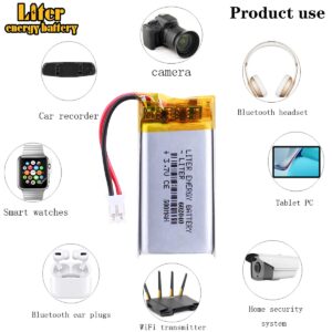 Liter Energy Battery 3.7V Lipo Battery 500mAh Rechargeable Lithium ion Polymer Battery 602040 Lithium Polymer ion Battery with JST Connector