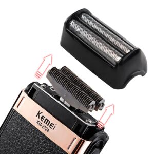 KEMEI Men's Electric Razor Waterproof Reciprocating Razor Cordless Precision Beard Trimmer Twin Blade USB Rechargeable Grooming Razors,Shaving & Hair Removal Products