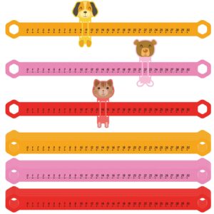 24 pcs slide and learn number line 16.5 x 1.5 inch pvc number line for student, 0 to 30 math number line animal positive integers number lines childhood education materials for school (vivid colors)