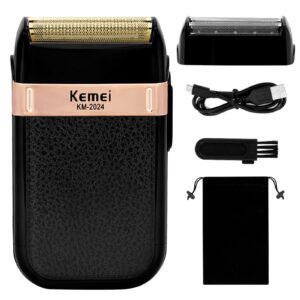 kemei men's electric razor waterproof reciprocating razor cordless precision beard trimmer twin blade usb rechargeable grooming razors,shaving & hair removal products