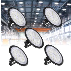 chunnuan 200w led ufo high bay lights, 20000lm led warehouse lights 6000k cold white led shop lighting waterproof ip65 led highbay