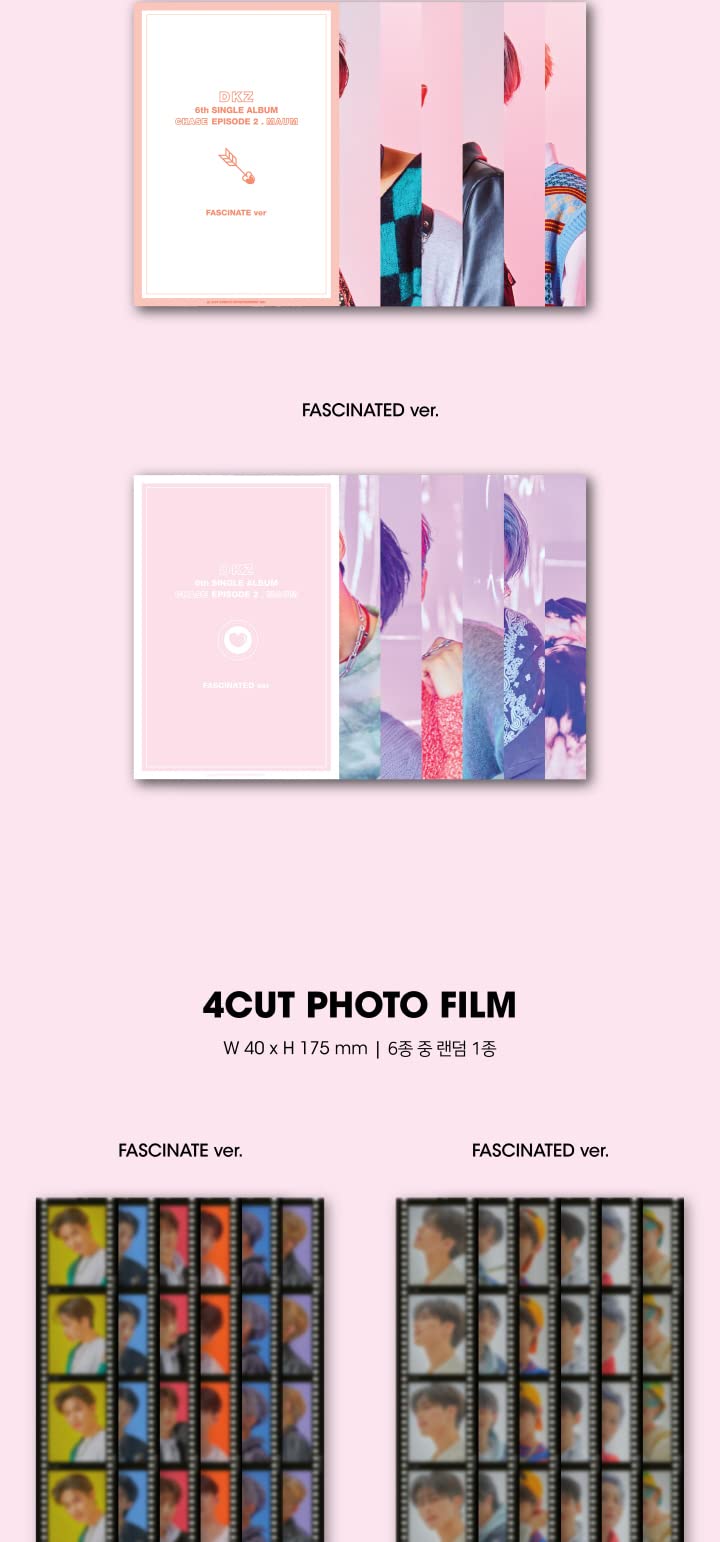 DKZ Chase Episode 2. MAUM 6th Single Album Fascinate Version CD+96p PhotoBook+2p PhotoCard+1p Postcard+1p 4Cut PhotoFilm+1p ID Card+1ea Sticker+Tracking Sealed