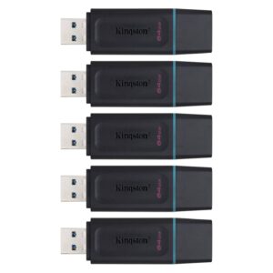 kingston 64gb datatraveler exodia flash drive - dtx/64gb (5 pack)