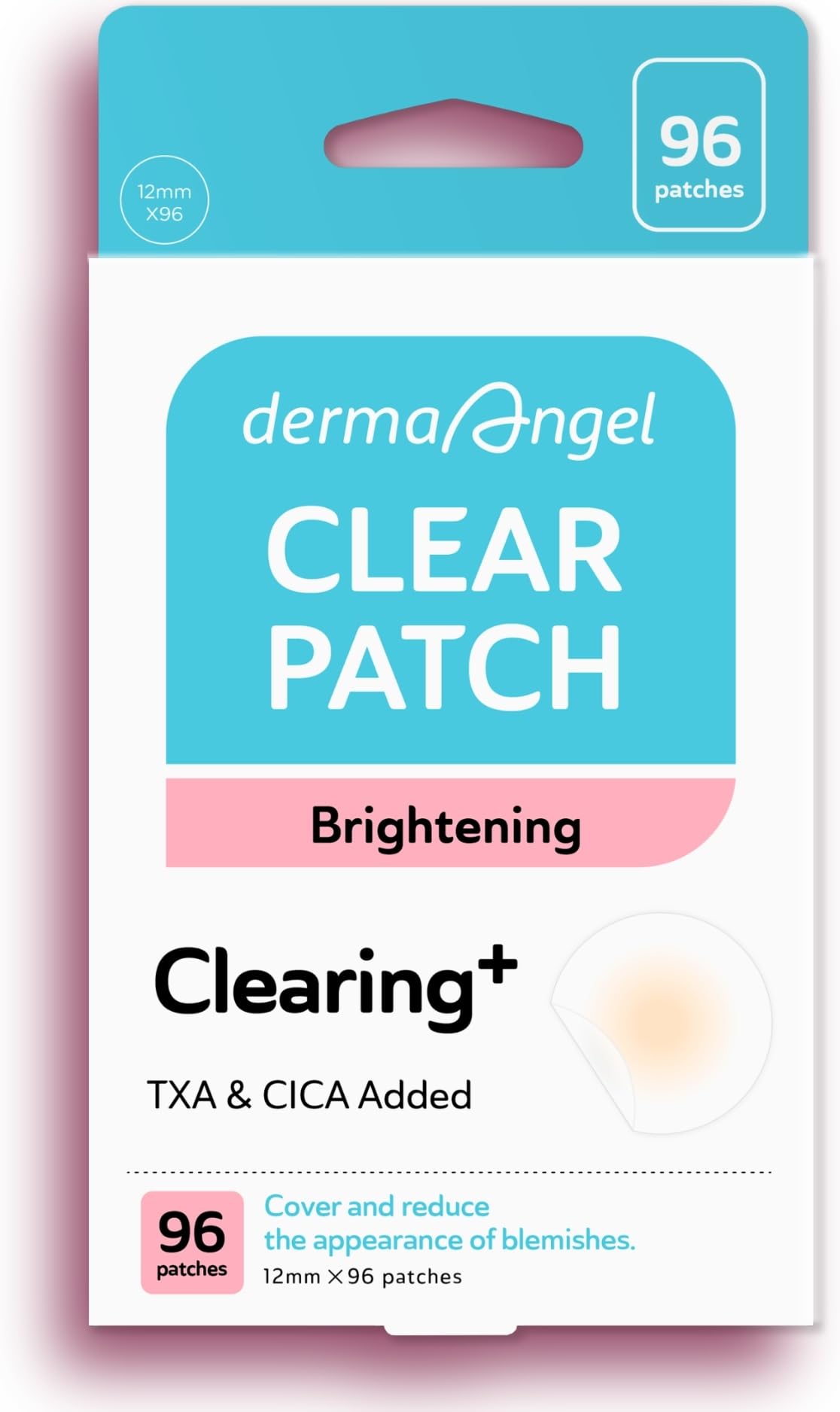 DERMA ANGEL Ultra Invisible Dark Spot Patches for Post Acne Pimple, Acne Spot Treatment - Day and Night Use - UPGRADED (Post Acne - 96 Count - 1 Size)