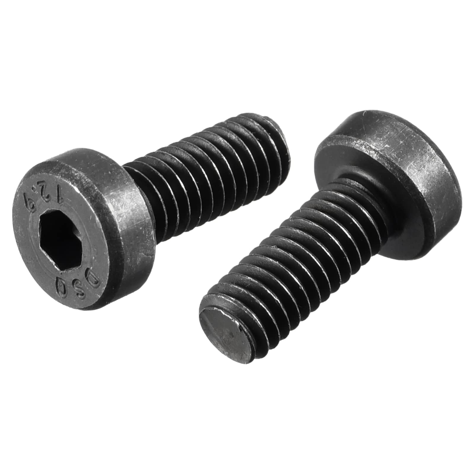 uxcell M4x10mm Hex Socket Thin Head Cap Screw Bolts 12.9 Grade Carbon Steel 50pcs