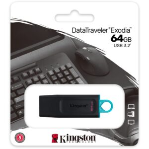 Kingston 64GB DataTraveler Exodia Flash Drive - DTX/64GB (Pack of 10)