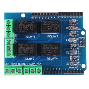 2PCS 4 Channel 5V Relay Shield Module, QCCAN Four Way Relay Control Board Expansion Board