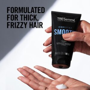 TRESemmé One Step Smooth 5-in-1 Smoothing Hybrid Serum - 24 Hour Frizz Control, Glossy Shine, Heat Protectant for Softness & Color Vibrancy, 2 Pack - 5 Oz Each with Box