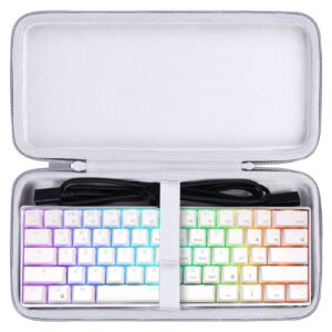 co2crea hard travel case replacement for rk royal kludge rk61 / rk61 pro/newmen 60% wireless bluetooth wired 60% mechanical gaming keyboard