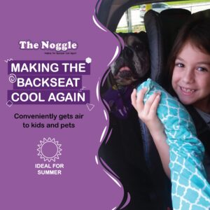 NOGGLE, 8ft - Kids Personal Air Conditioning System, Made in USA, Directs Cool Air to Children in The Backseat - Air Conditioning Vent Hose for Vehicles, Making The Back Seat Cool Again - Grey