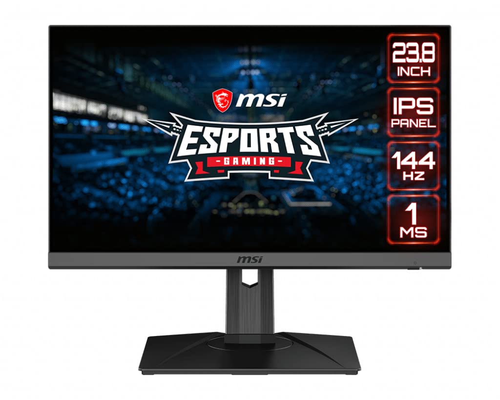 MSI G242PM, 24" Gaming Monitor, 1920 x 1080 (FHD), IPS, 1ms, 144Hz, FreeSync, HDMI, Displayport, Tilt, Swivel, Height Adjustable, Pivot