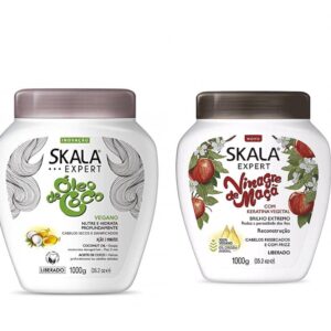 brazilian hair treatment keratina (keratin) plus creme treatment 1000g by skala+ skala brazilian hair treatment cream vegan coconut oil 35oz | creme de tratamento Óleo de coco vegano 1kg