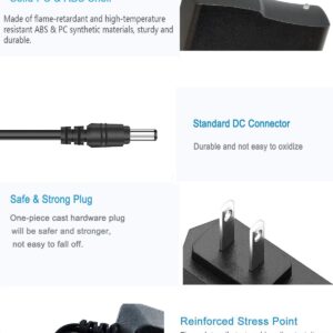 MTYTOT Universal 12.6V 1A Power Supply Adapter 100-240 AC to DC 1000mA 850mA 500mA with 2.5mm X 5.5mm DC Plug AC/DC Power Supply Transformer