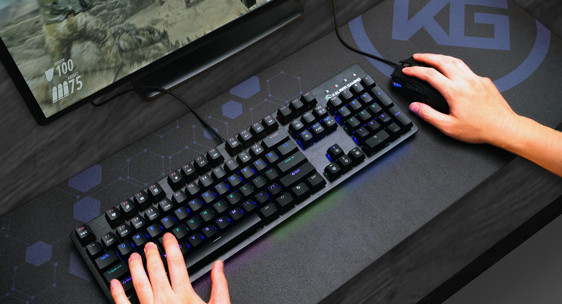 IOGEAR Kaliber Gaming HVER Stealth Gaming Keyboard (GKB740)