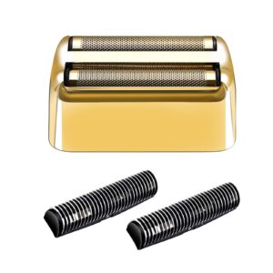 shaver replacement foil and cutters compatible with babylisspro barberology double fxfs2g (gold)