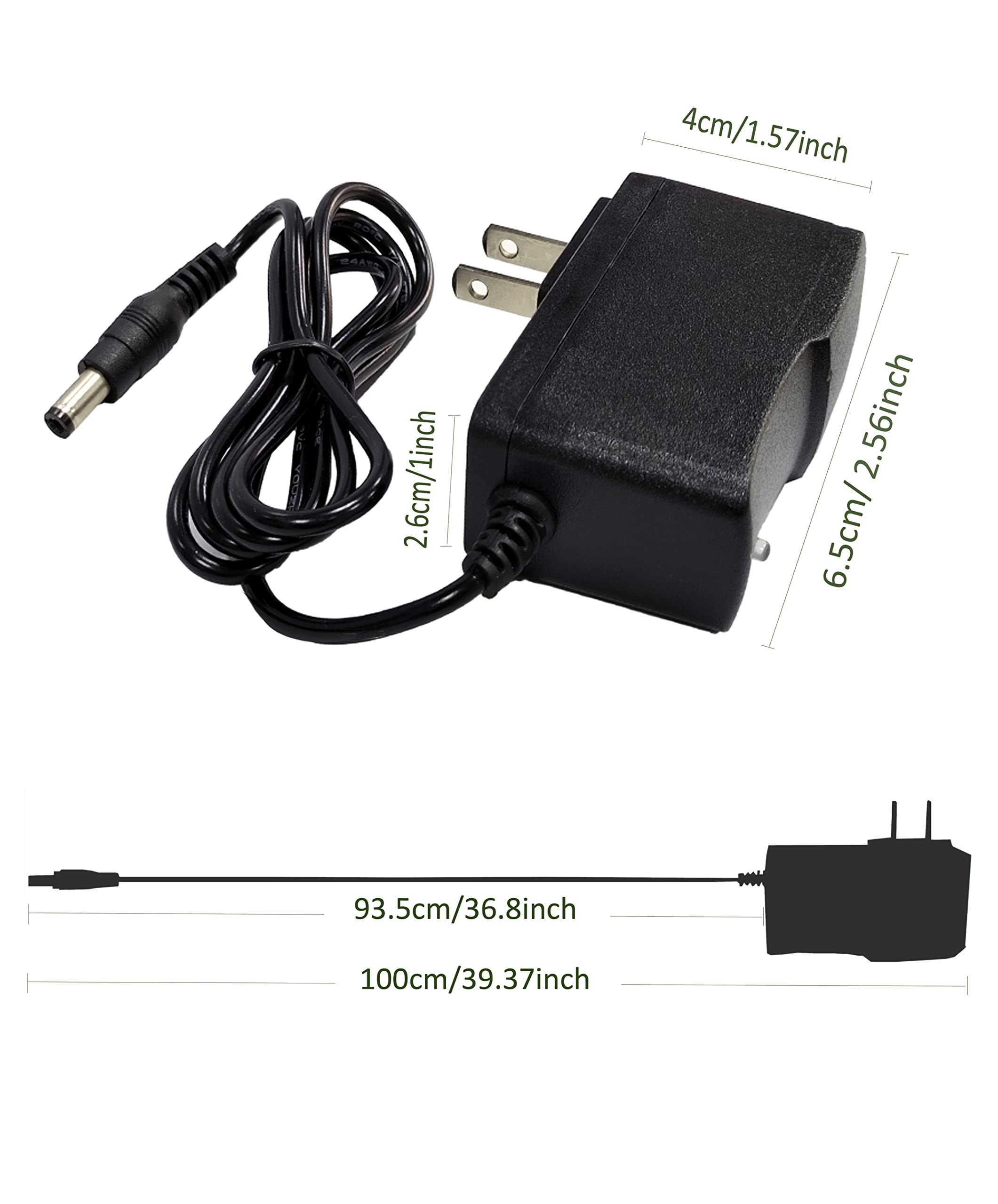 MTYTOT Universal 12.6V 1A Power Supply Adapter 100-240 AC to DC 1000mA 850mA 500mA with 2.5mm X 5.5mm DC Plug AC/DC Power Supply Transformer