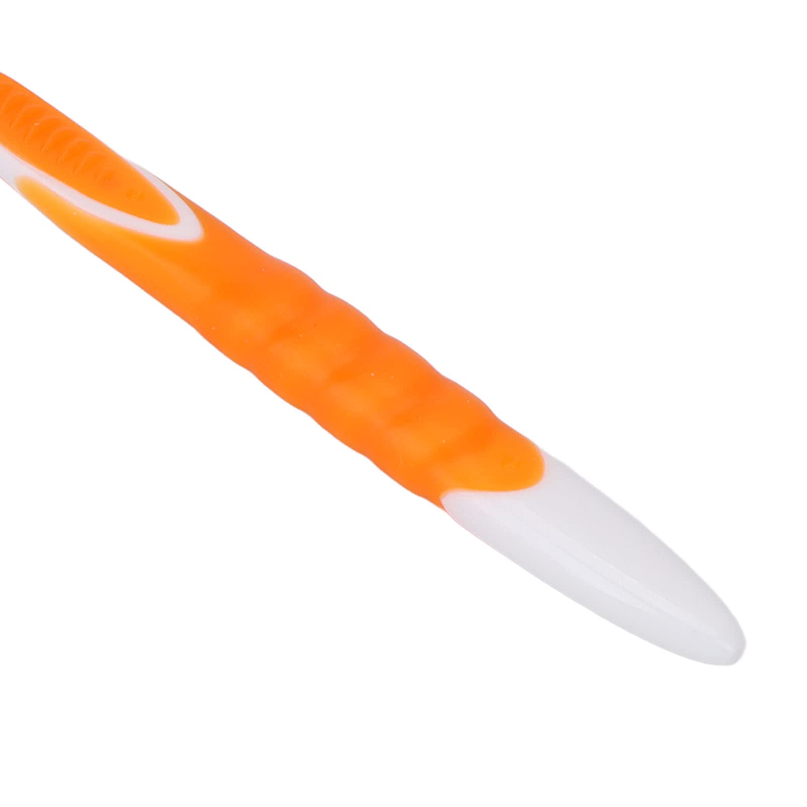 Tongue Scraper, Tongue Brush for Adults with Long Handle, Flexible, Safe and Protected for Breath Orange