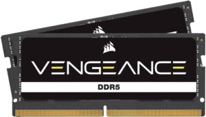 corsair vengeance sodimm ddr5 ram 64gb (2x32gb) 4800mhz cl40 intel xmp icue compatible computer memory - black (cmsx64gx5m2a4800c40)