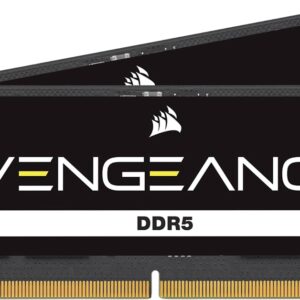 CORSAIR VENGEANCE SODIMM DDR5 RAM 64GB (2x32GB) 4800MHz CL40 Intel XMP iCUE Compatible Computer Memory - Black (CMSX64GX5M2A4800C40)